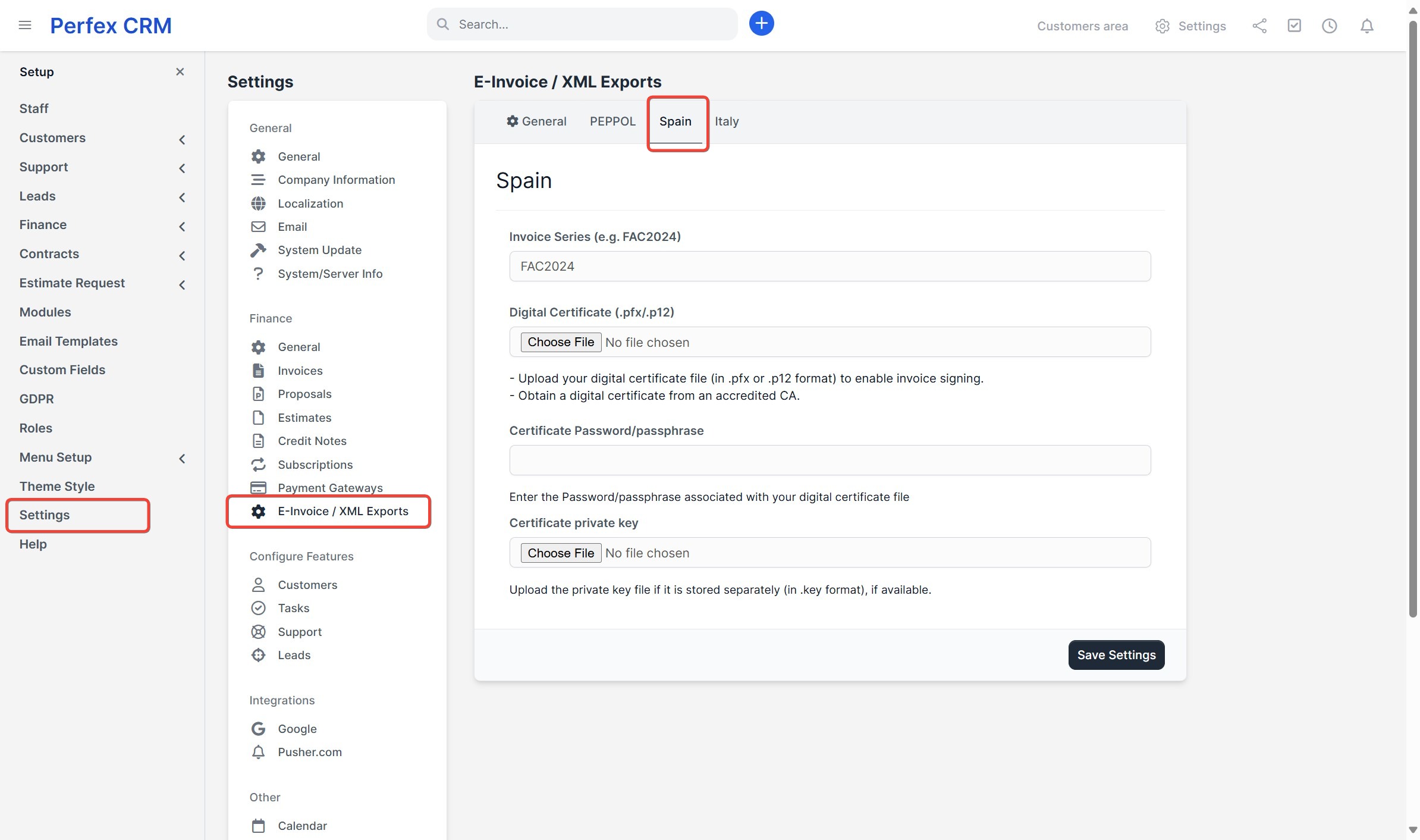 XML Toolkit With E-Invoice export for Perfex CRM. by Techy4m | CodeCanyon